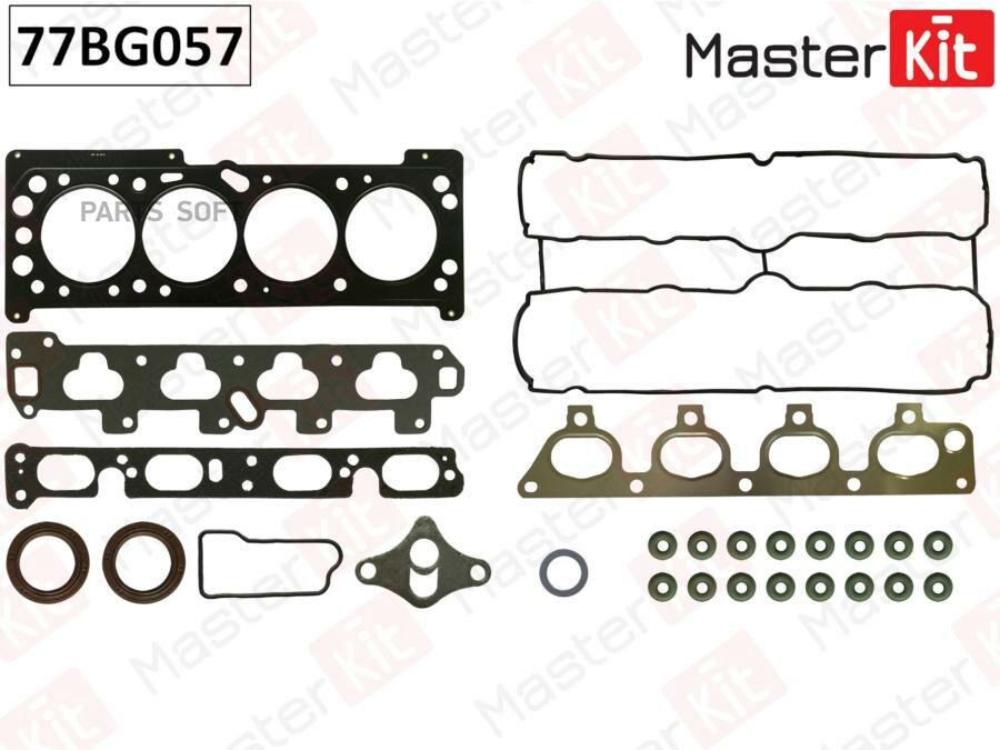 77BG057 MASTERKIT Комплект прокладок двигателя верх. OPEL 1.6 Y16XE/Z16XE 16V 98-