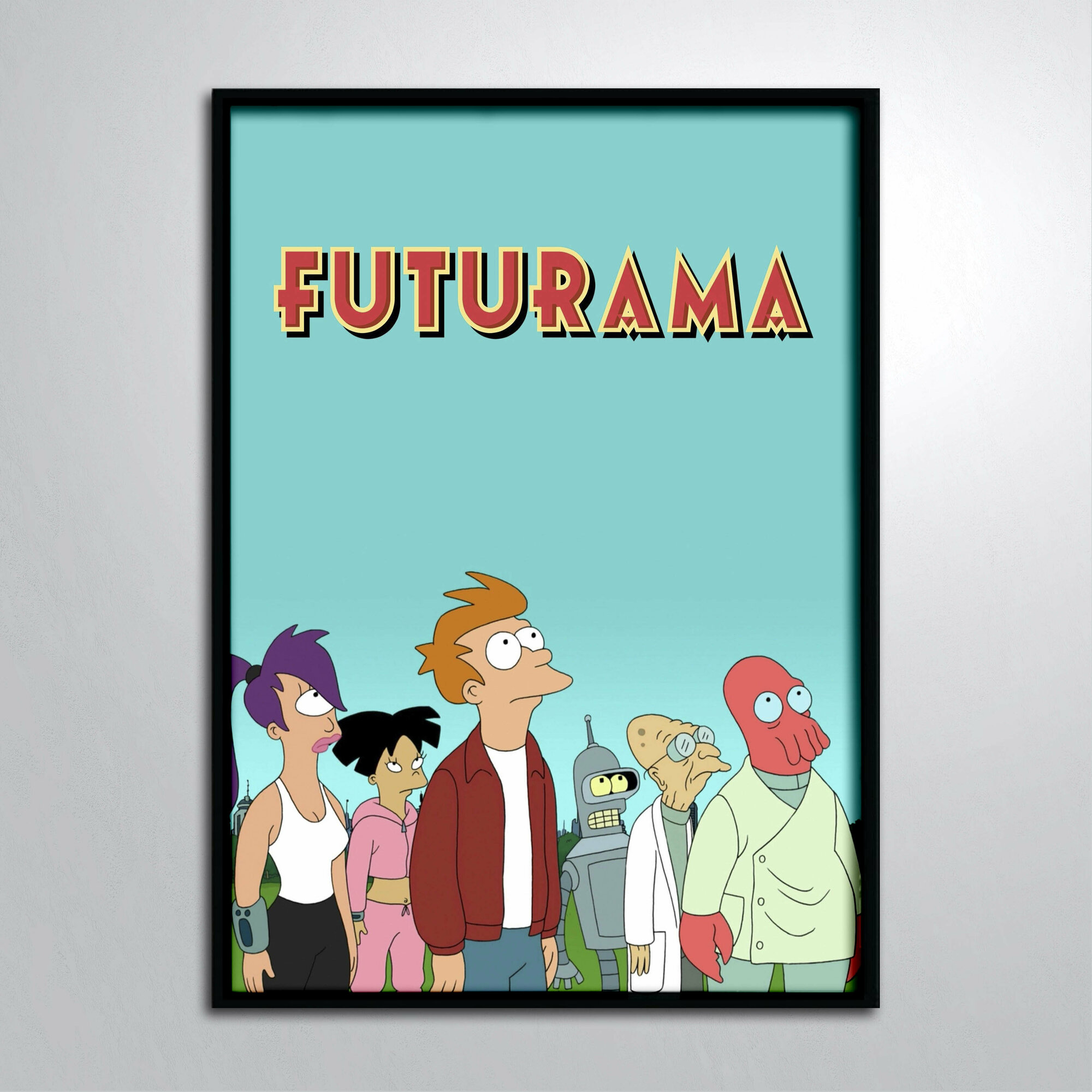 Постер без рамы/Футурама Небо Futurama