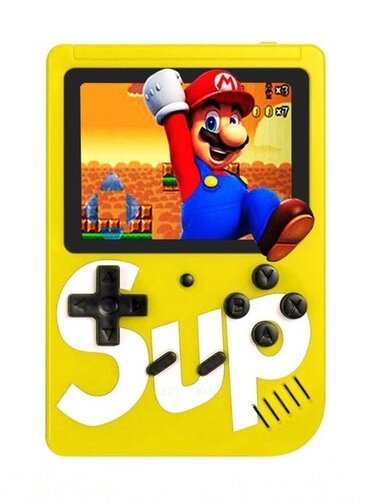 Портативная игровая приставка SUP GAME BOX PLUS 400 в 1 / Классическая ретро консоль, желтый