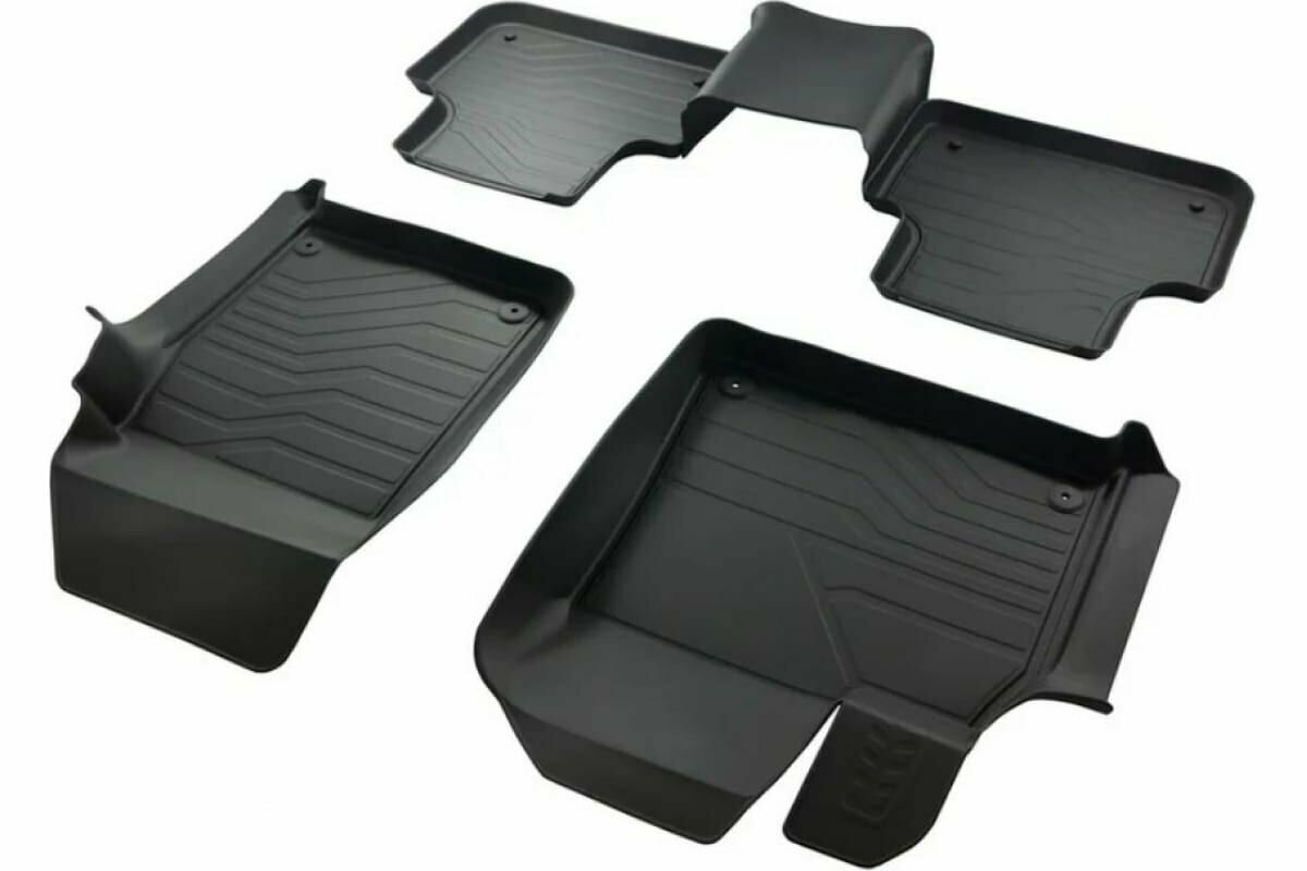 Коврики для салона резиновые SRTK 3D LUX для Volkswagen Polo LB (2020-)