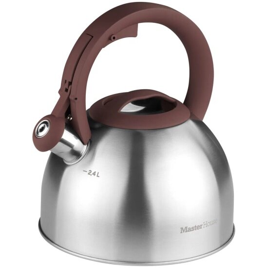 Чайник наплитный со свистком Master House Antonio-2,4 (75360) стальной, шоколад