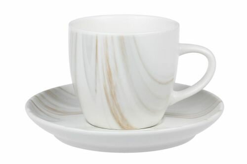 Чашка с блюдцем Home & Style "The Royal Marble" , 0.25л