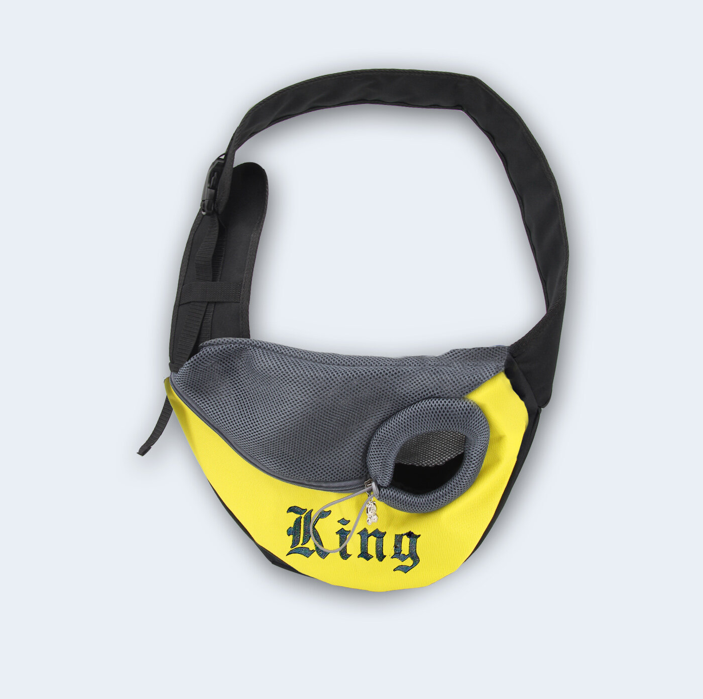 Слинг для животных Melenni Стандарт King XS желтый/серая сетка, 33Х19Х9, см; Вес: 220 гр.