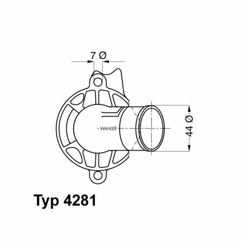 Термостат автомобильный, WAHLER 4281.87D (1 шт.)