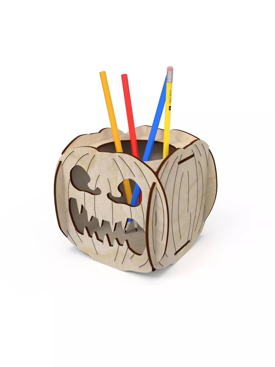 Карандашница тыква на Хэллоуин