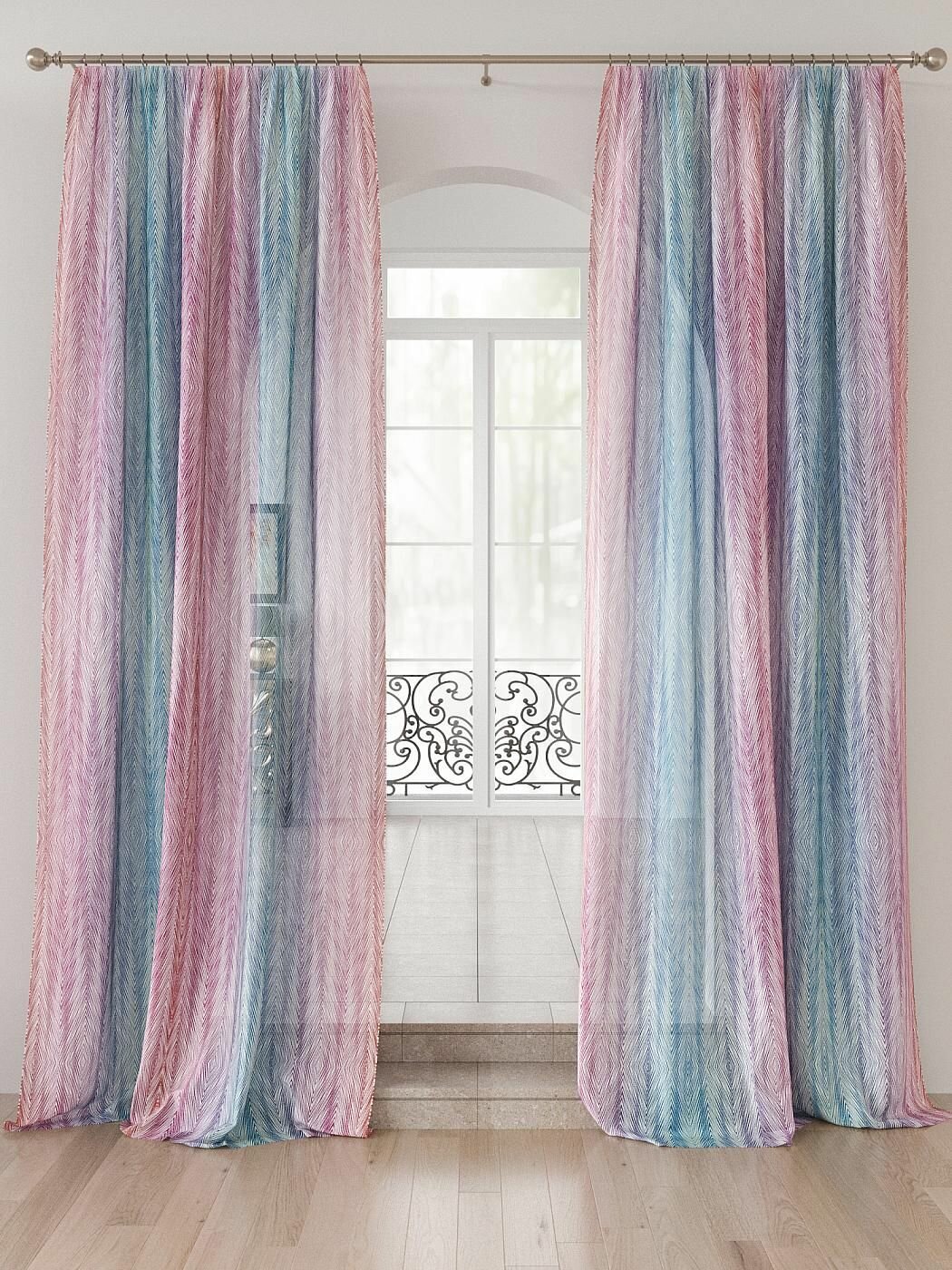 Комплект штор для комнаты Comfy Way / Вуаль 150х230 см - 2 шт / Лоуна - 102