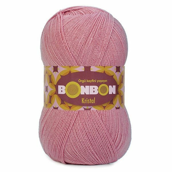 Пряжа Nako BONBON KRISTAL 98224 пыл. роза (5 мотков)