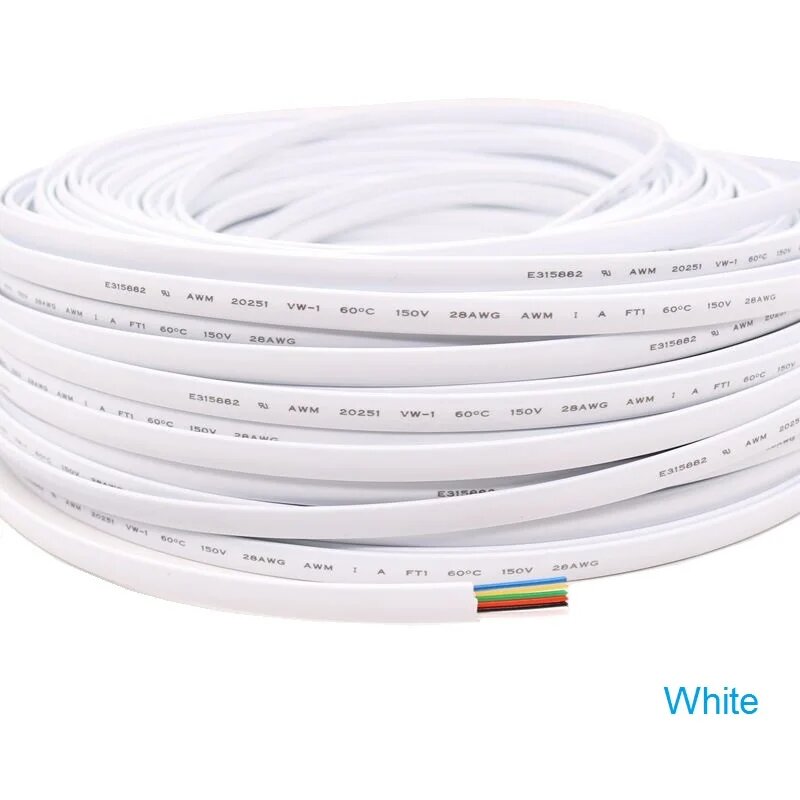 Кабель NXT EV3 для роботов 50 м белый