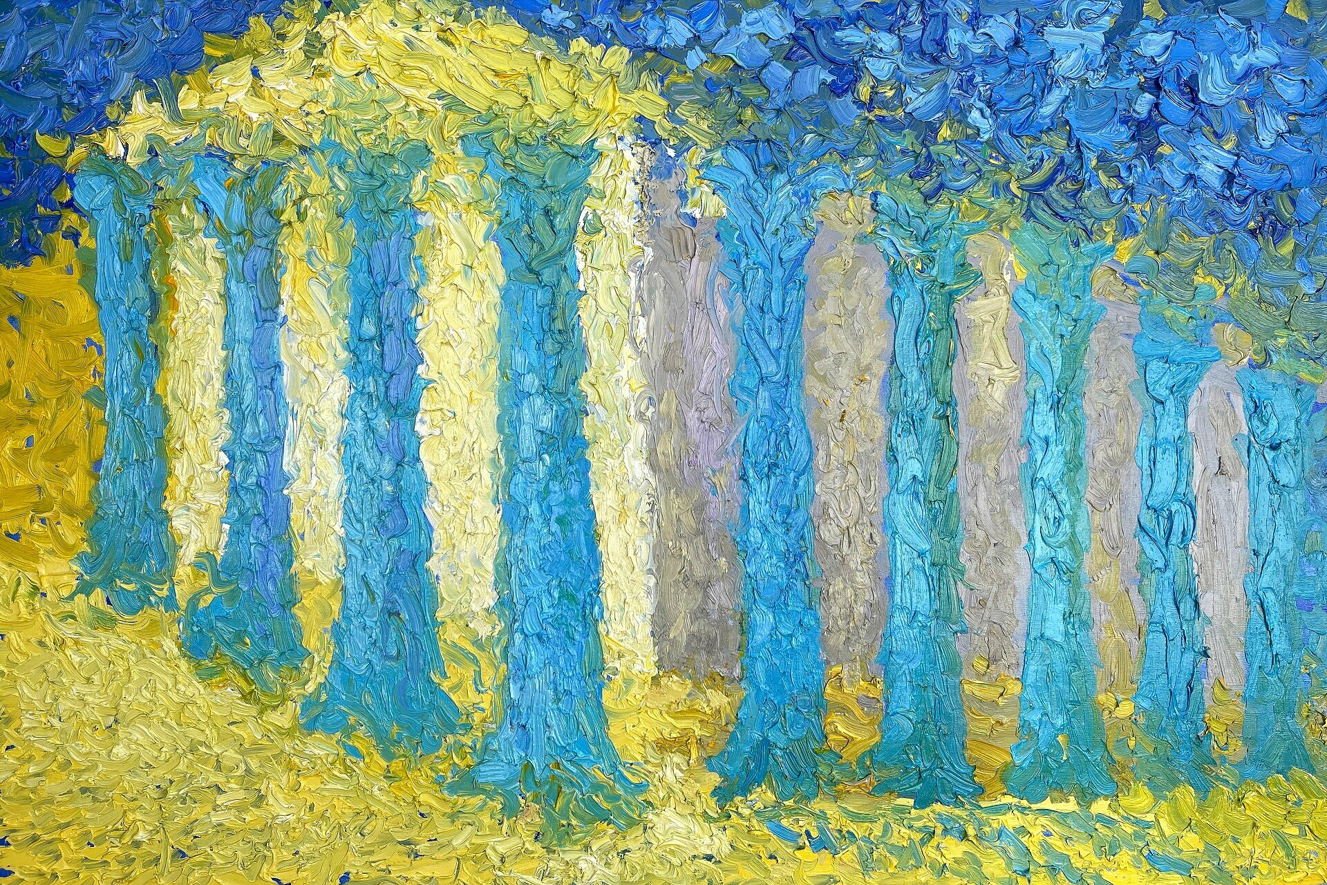 Большая картина Храм, автор Ольга Бежина, 80х120 см, холст, масло