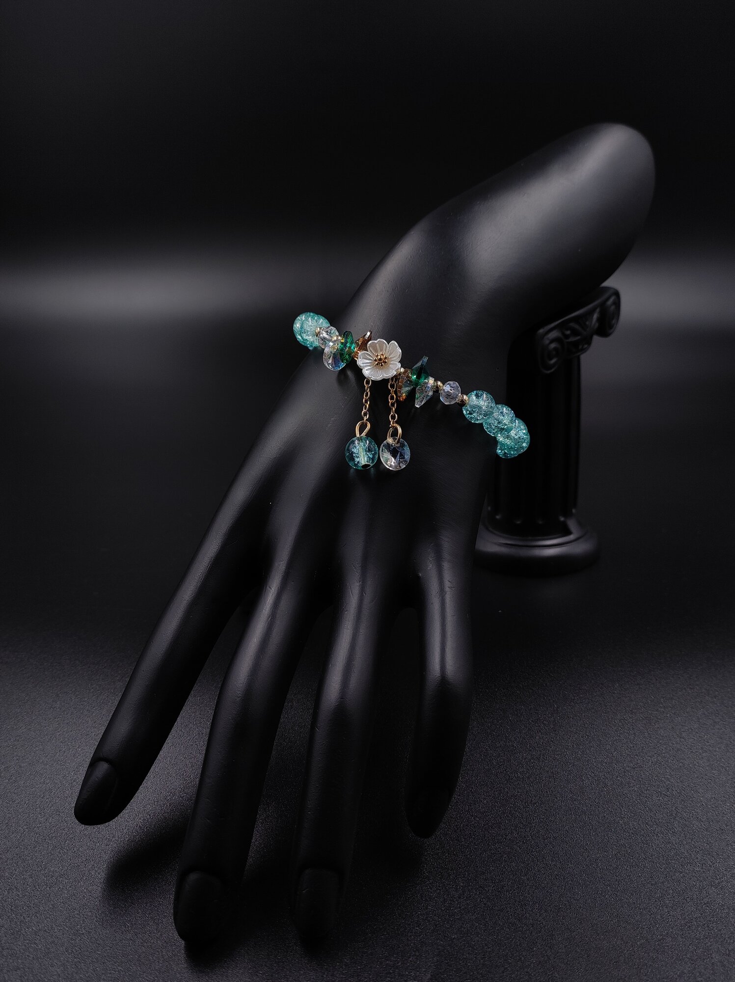 Браслет, кристалл, кварц сахарный