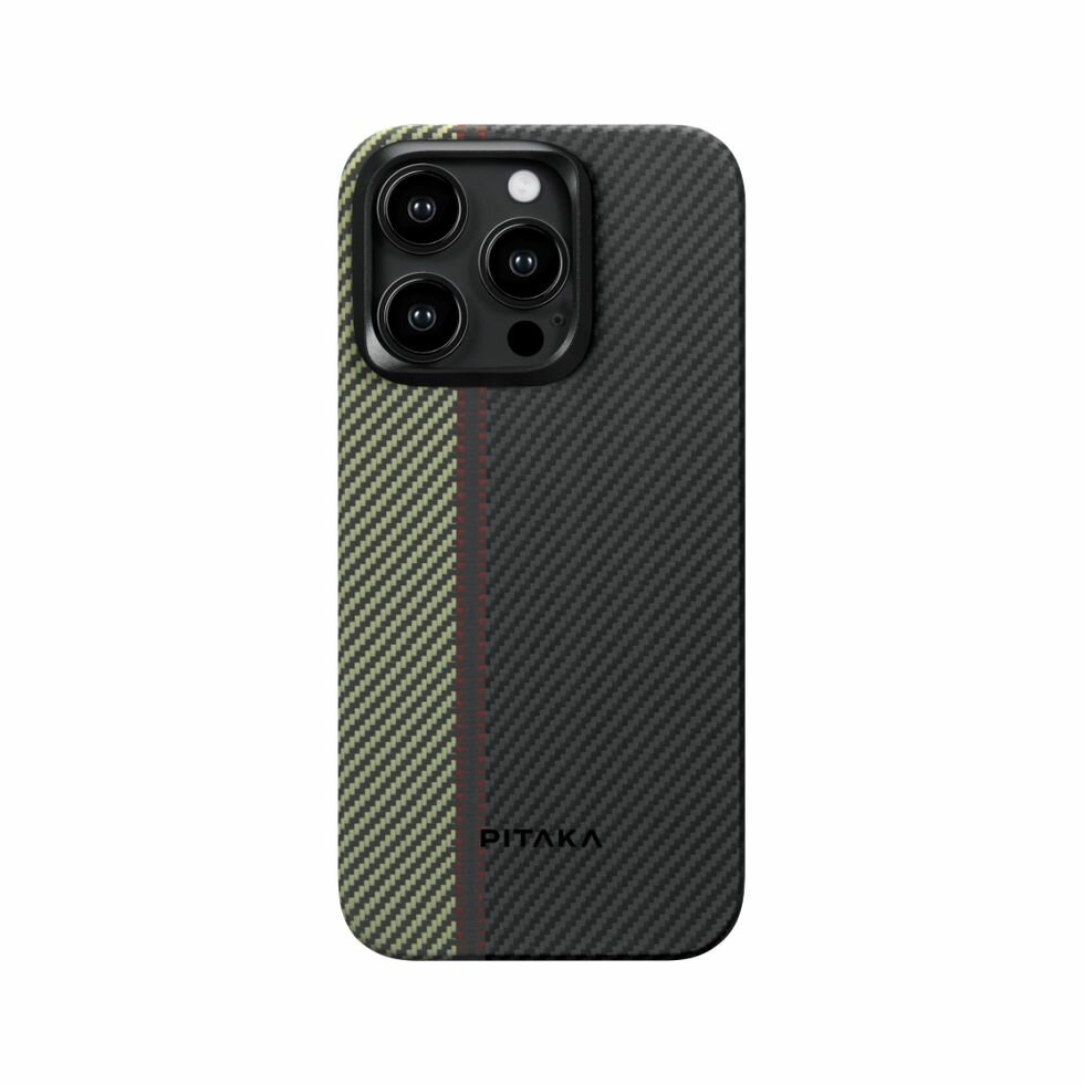Чехол PITAKA Fusion Weaving MagEZ Case 4 для iPhone 15 Pro 6.1", принт увертюра (Overture) 600D