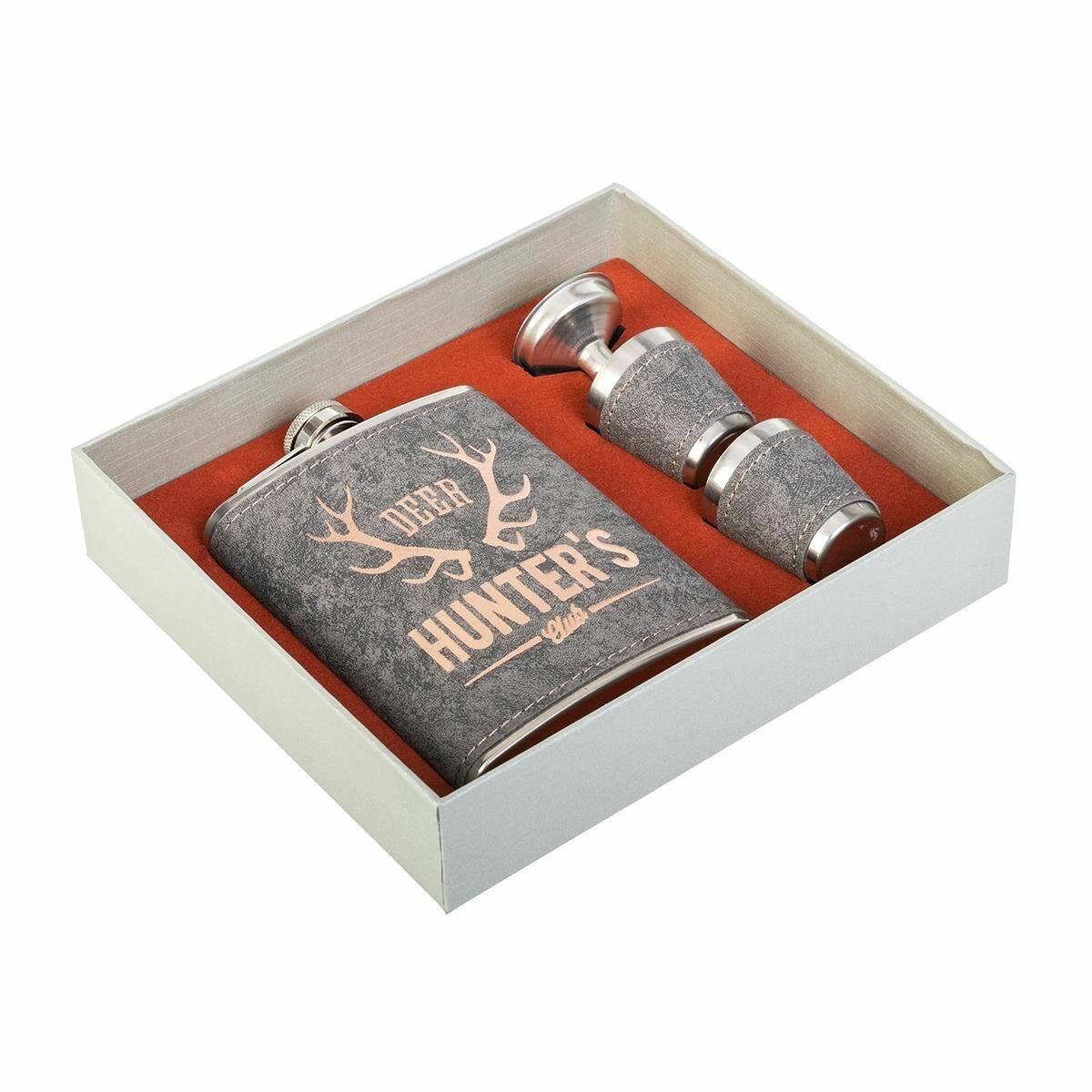 Набор Helios Клуб охотников (фляжка 240 мл + 2 стопки + воронка) (HS-BR-8H)