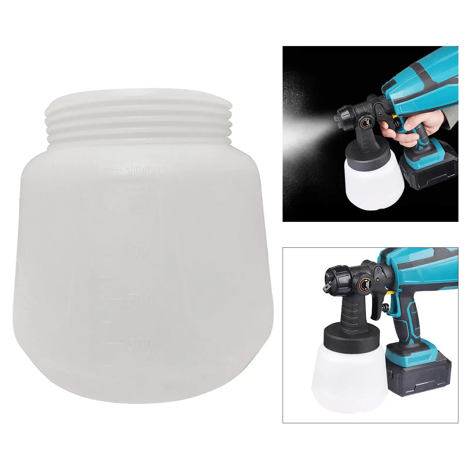 Электрический спрей для краски, 1000 мл, прочные запасные части, легкий контейнер для распылителя краски, аксессуар для оконных дверей в ванной комнате