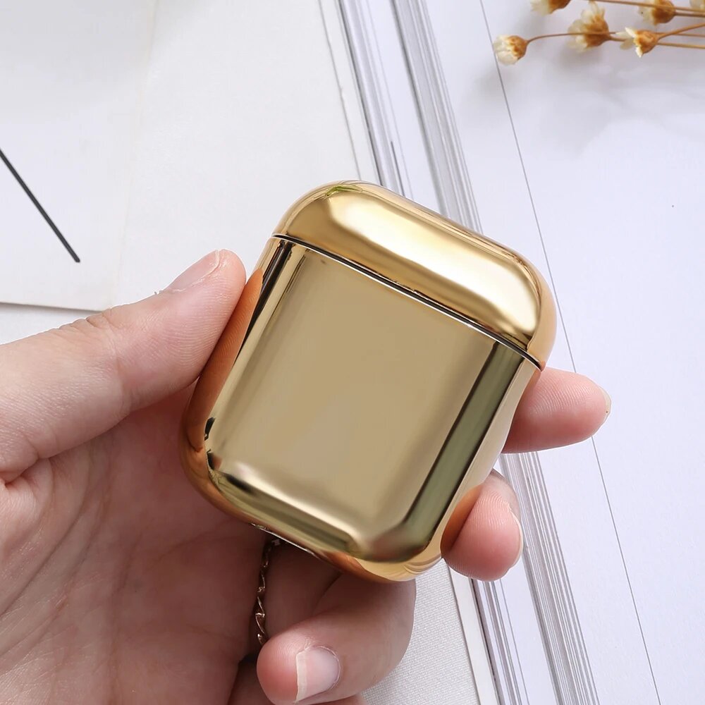 Блестящий чехол для AirPods 1/2 VEVICE Gold