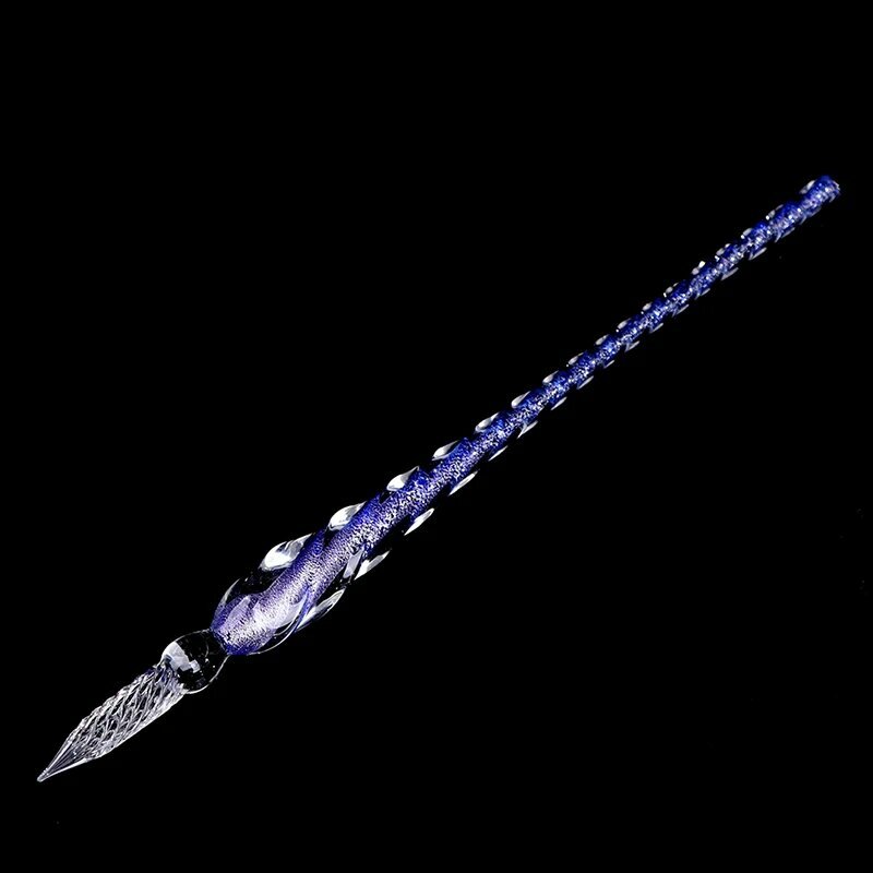 Перьевая ручка стеклянная Темно-синий, Blue