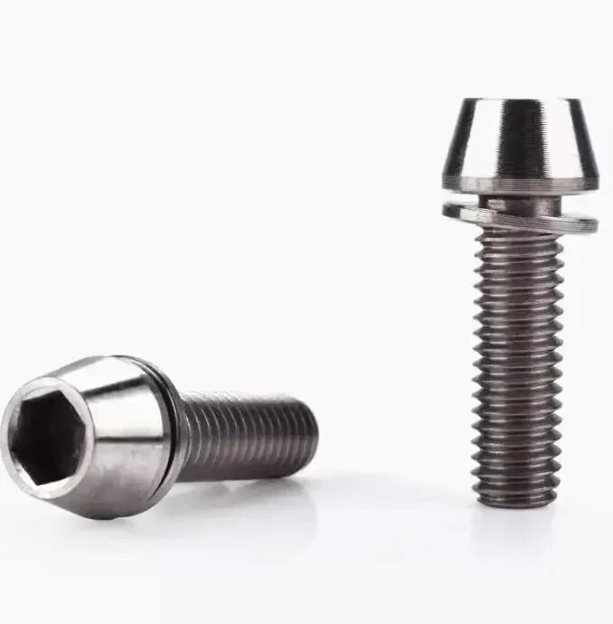 Титановые болты ZFhong M5 M6X16/18/20/25 для выноса велосипеда M5X16mm, titanium gray, 2pcs