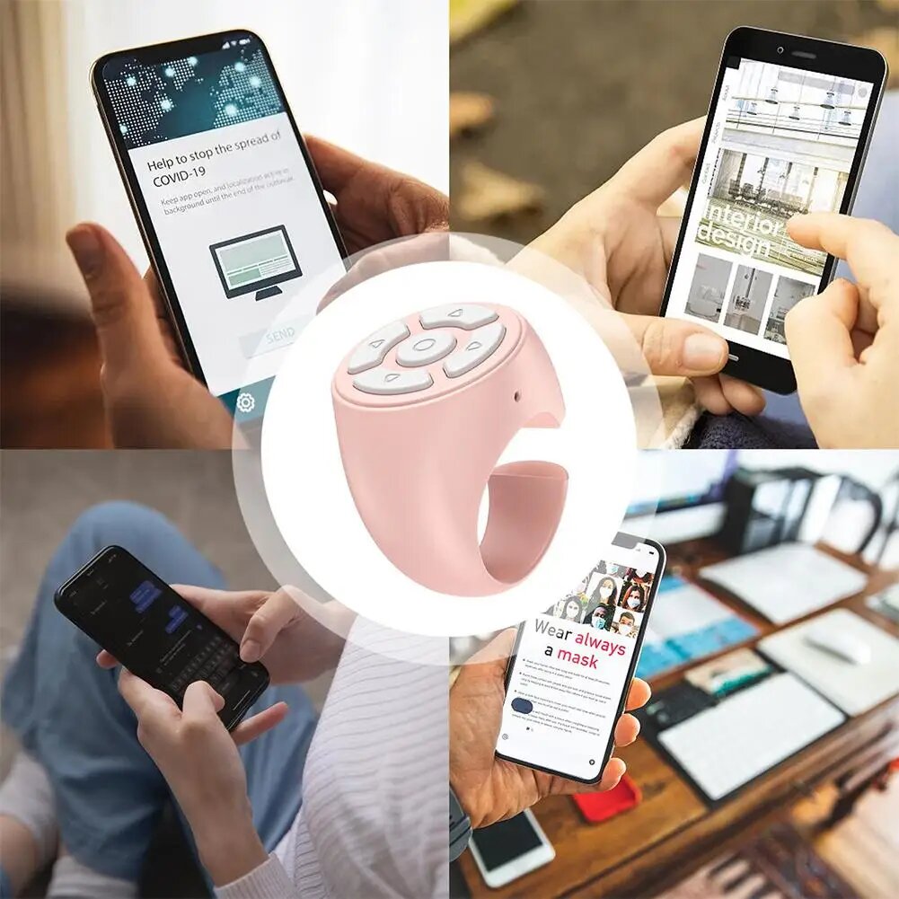 Bluetooth-кольцевой пульт дистанционного управления для смартфона Черный, A — фото 1