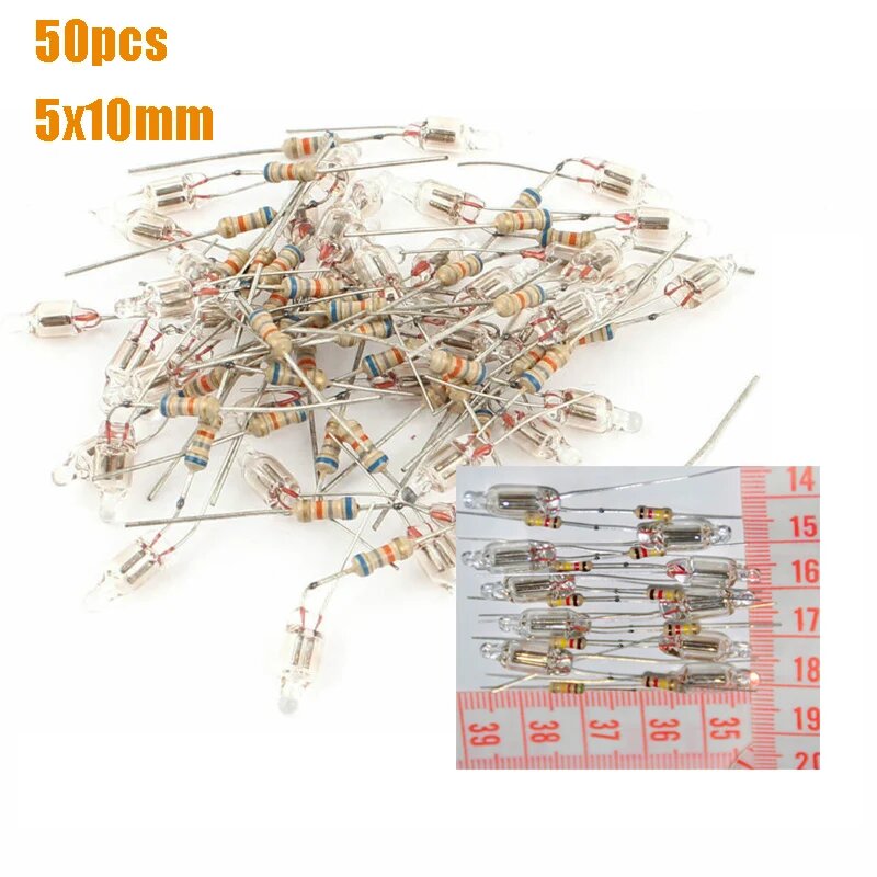 50 неоновых светильник почек 5x10 мм основной индикатор питания Красный Стандартный неоновый мини индикатор светильник, с сопротивлением 220 В