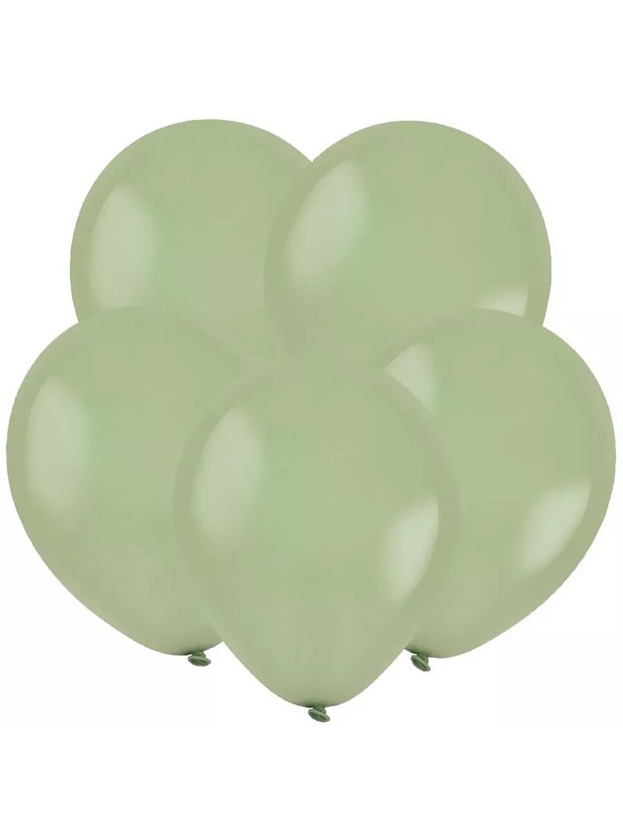 Серо-зеленый, Пастель / Winter green, латексный шар (10"/25 см ) 50 шт. / DECOBAL, Вьетнам