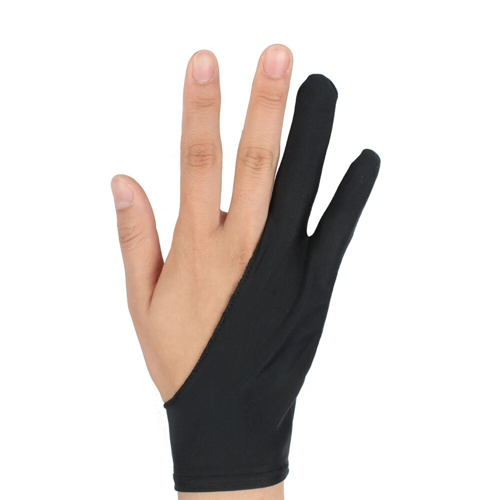 Перчатка для рисования 2 пальца Black 2
