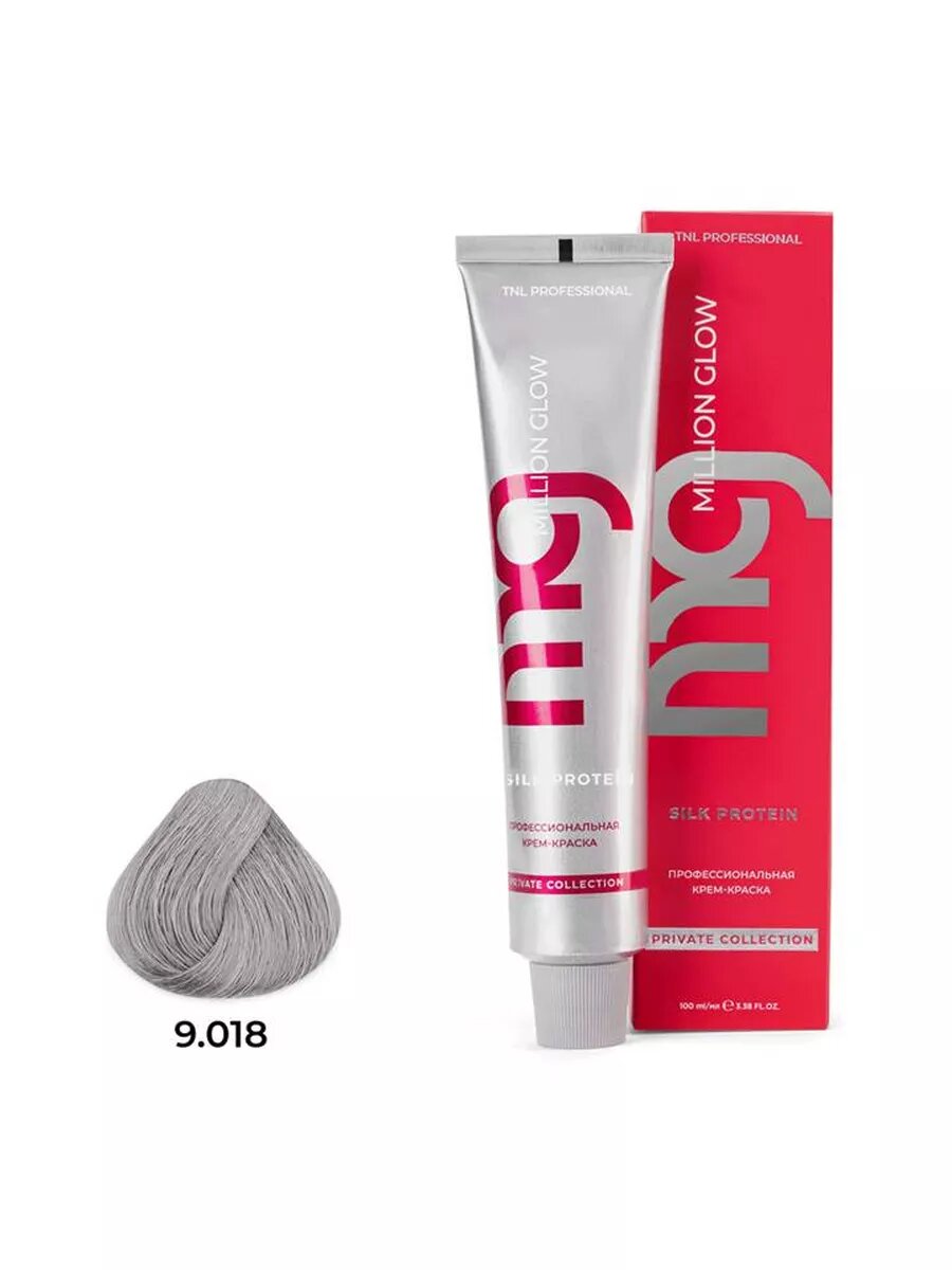 Крем-краска для волос Million glow Private collection Silk protein 9.018