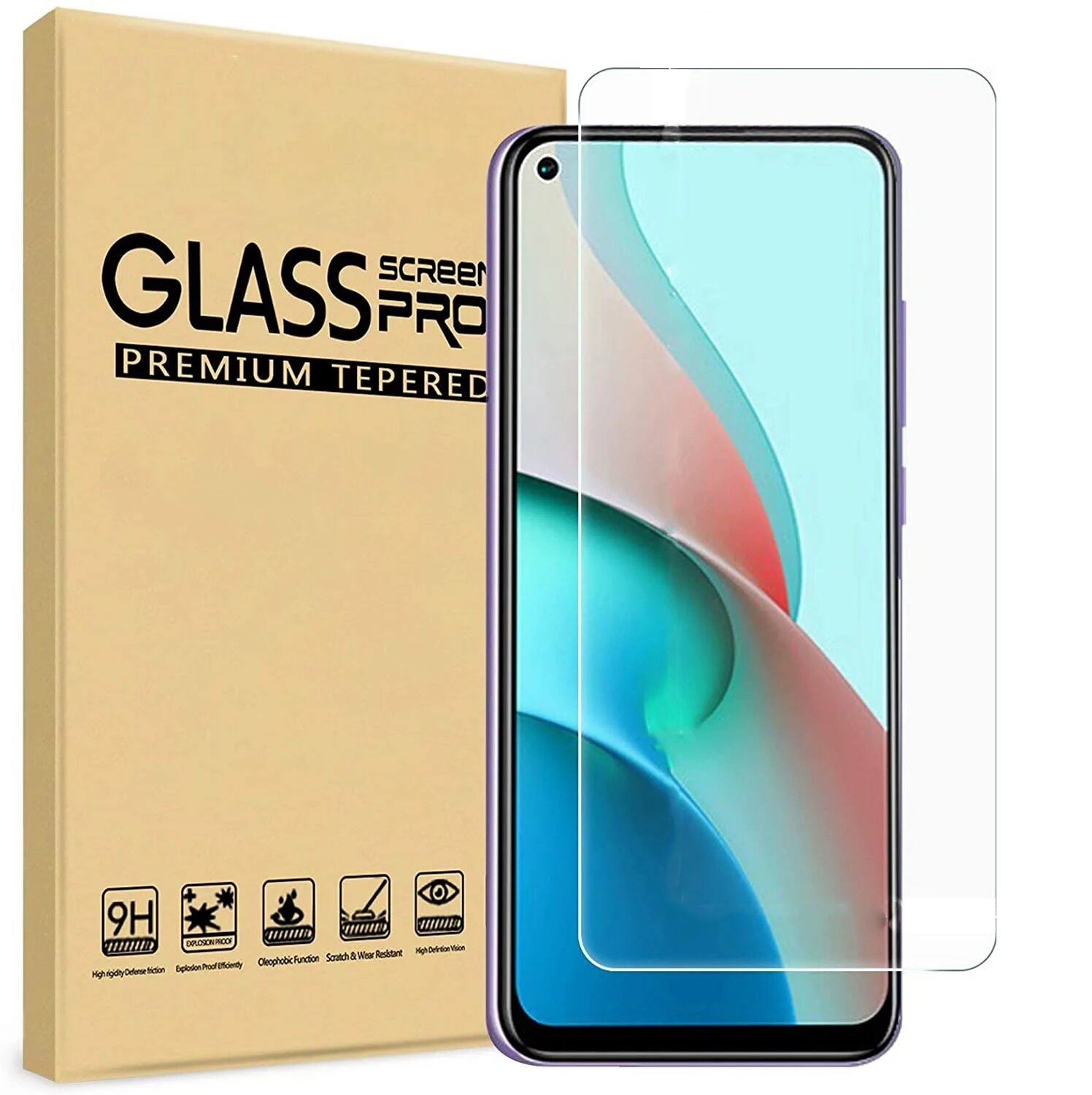 Защитное стекло для Xiaomi, Redmi Note 9 Pro, 9S, 8, 8T, 9T Max, 9, 9C NFC, 9T, 9A, Redmi Note 9