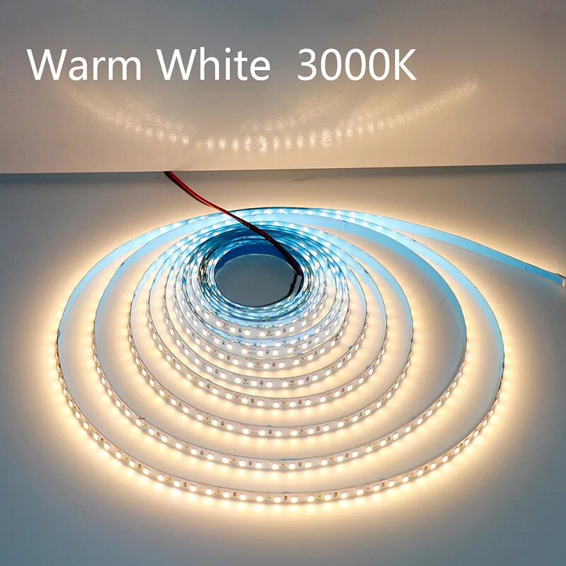 Светодиодная лента Dengsum 600LEDs 5м Белый, 3000K, DC 12V, 5м, Not waterproof