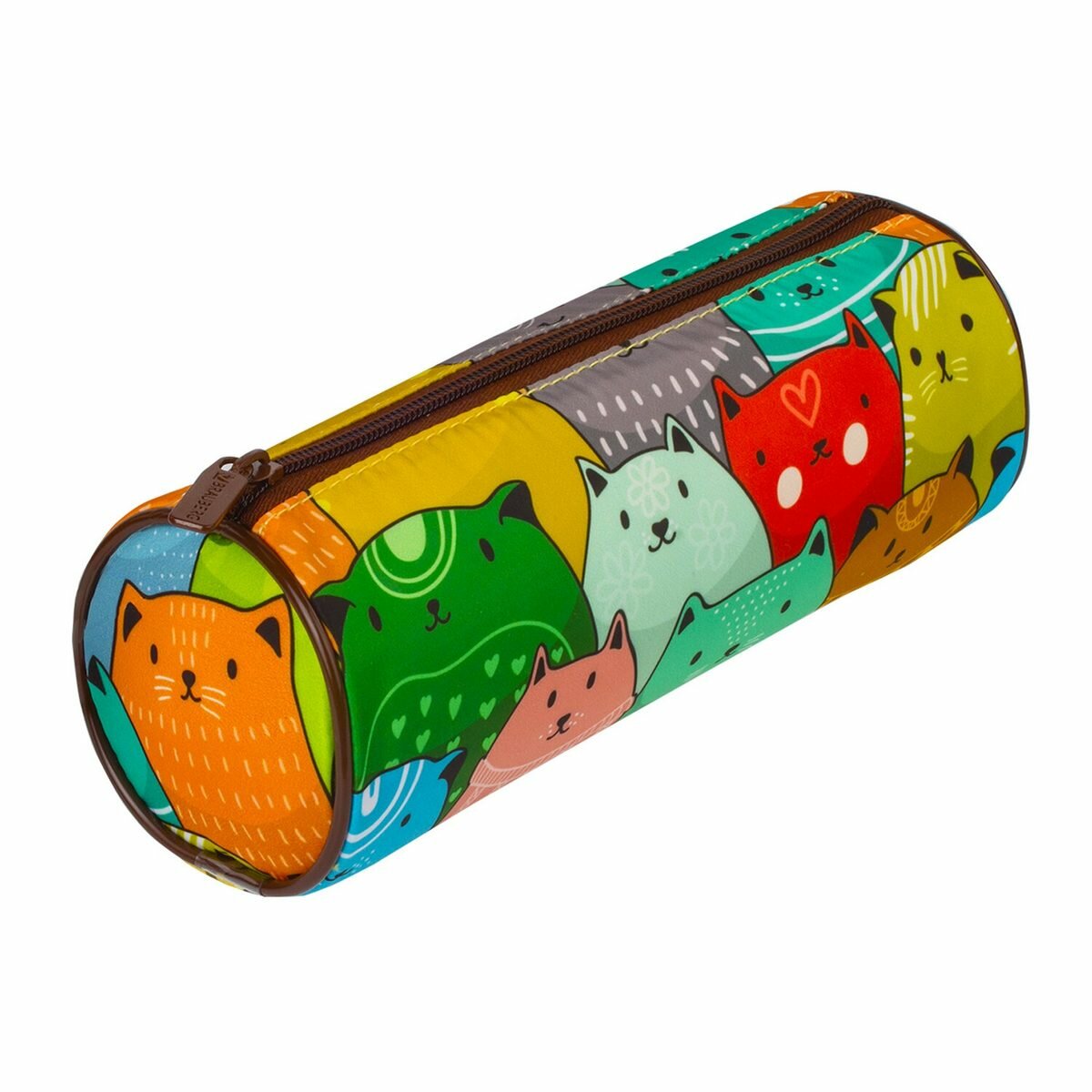 Пенал-тубус Brauberg "Cats, с эффектом Soft Touch, мягкий (229008)