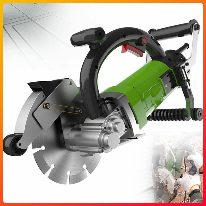 Станок для резки бетона, глубина пропила 38 мм, пила по бетону с установкой по ватерлинии и направляющим роликом