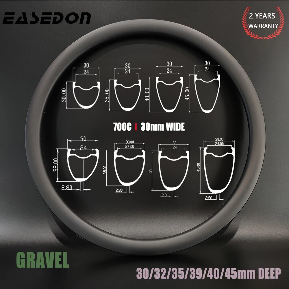 EASEDON 30 мм углеродное велосипедное колесо 700C 28Holes, Symmetry, Fly Weight, UD, 30x30mm Hook