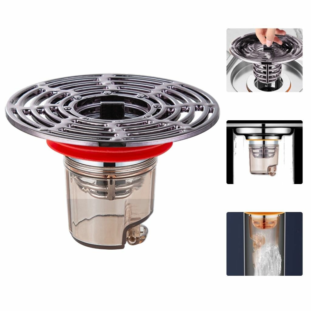 Дезодорант для слива воды с большим фильтром в полу