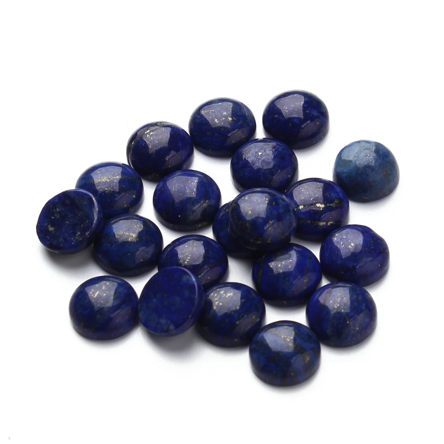 Кабошон аметист Linsoir Beads 4-25 мм Темно-синий, 12mm x 10pcs, Lapis lazul 3097
