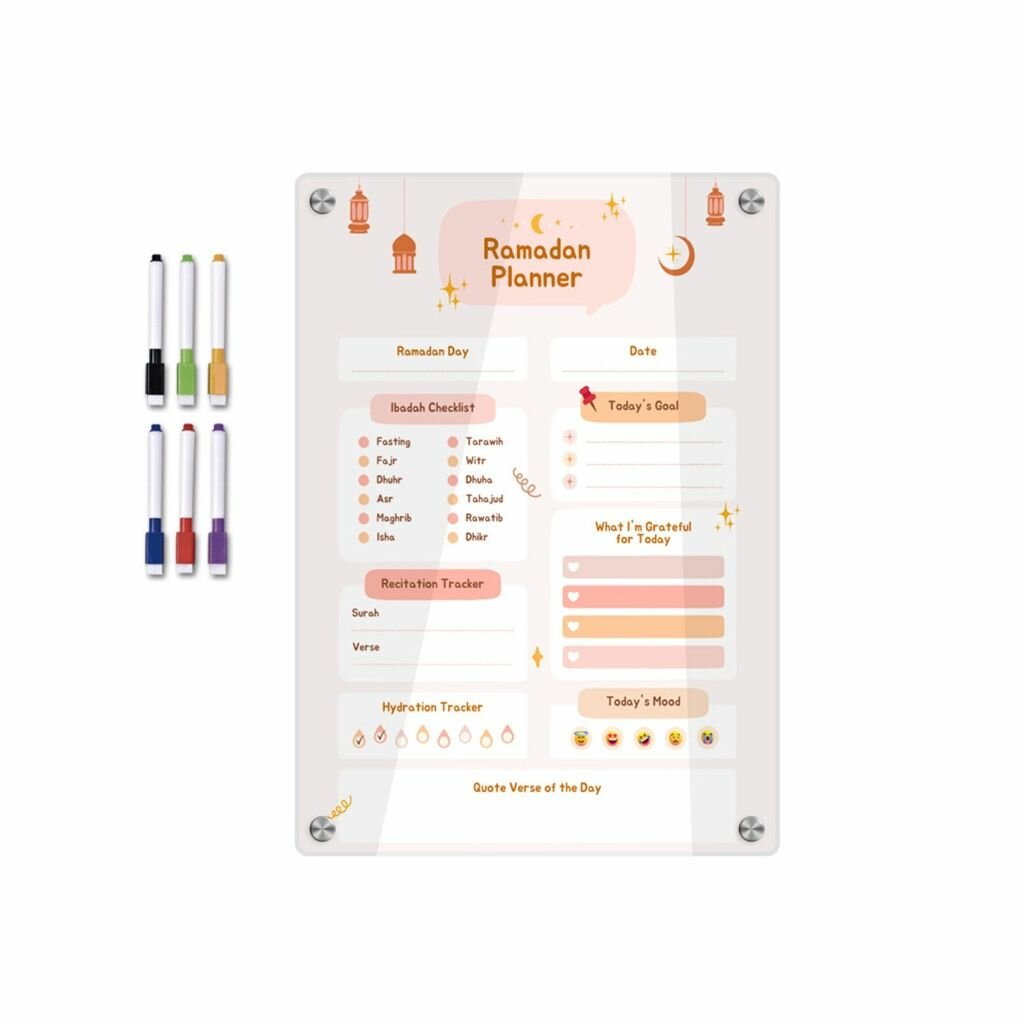 (1 набор) Eid Erasable Menu Weekly Planner Notepad Message Board (Magnetic)