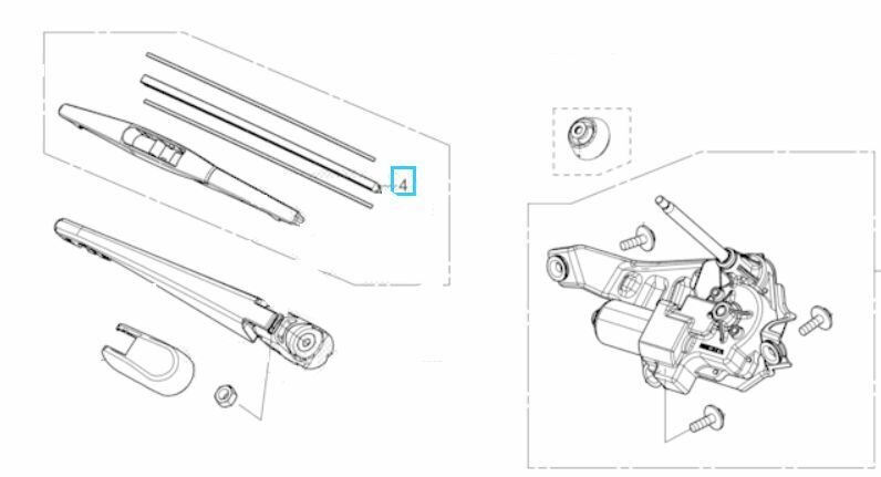 Резинка дворника стеклоочистителя (250 мм); Артикул Honda: 76722TG4T01 (Оригинал)