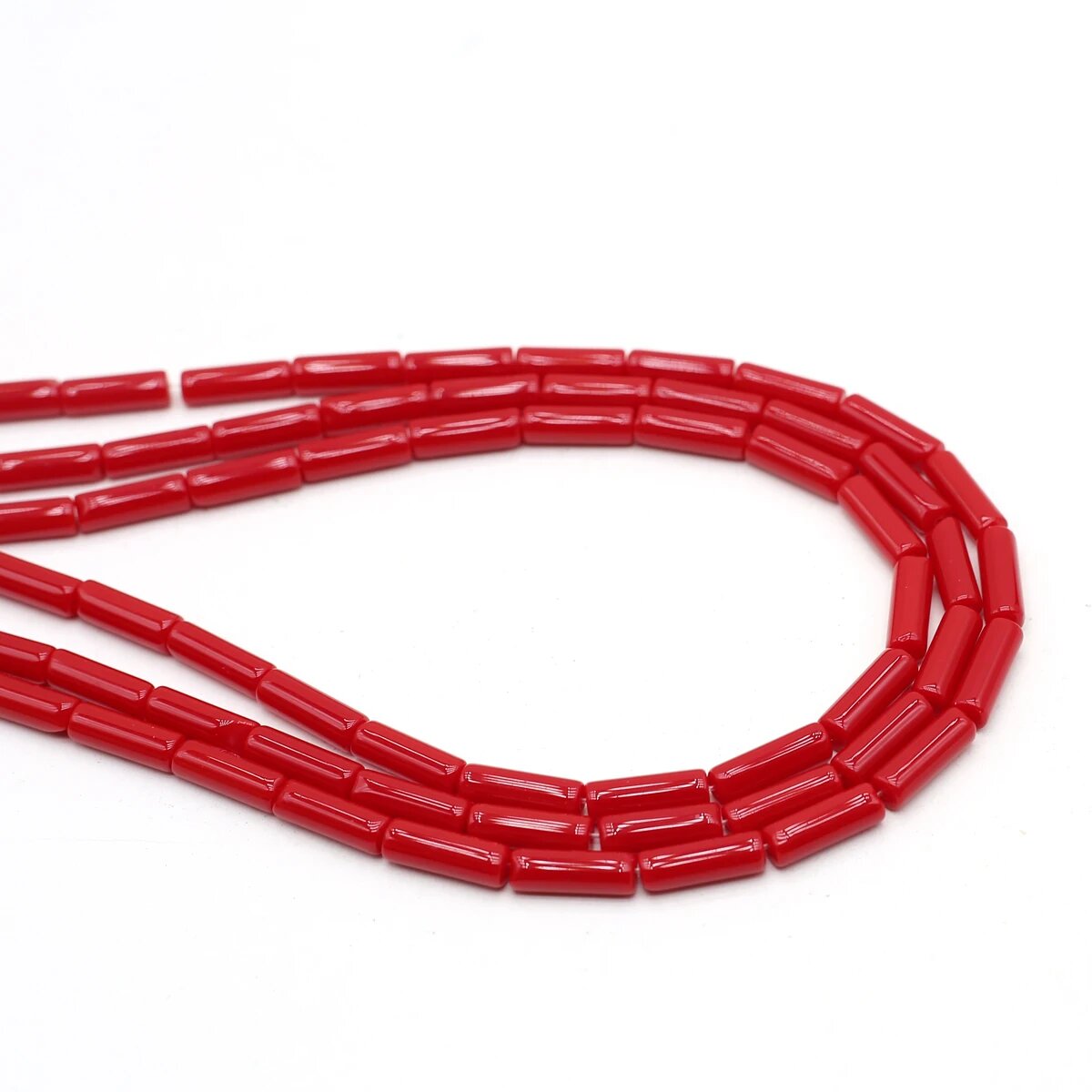 Розовый кварц, агат, бусины 7x13 мм для украшений Красный, Red Coral