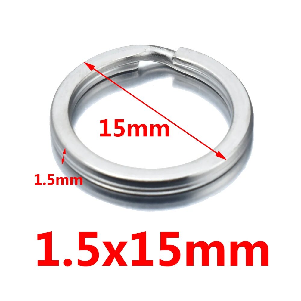 Брелоки из нержавеющей стали 1.5x15mm, 20 шт.