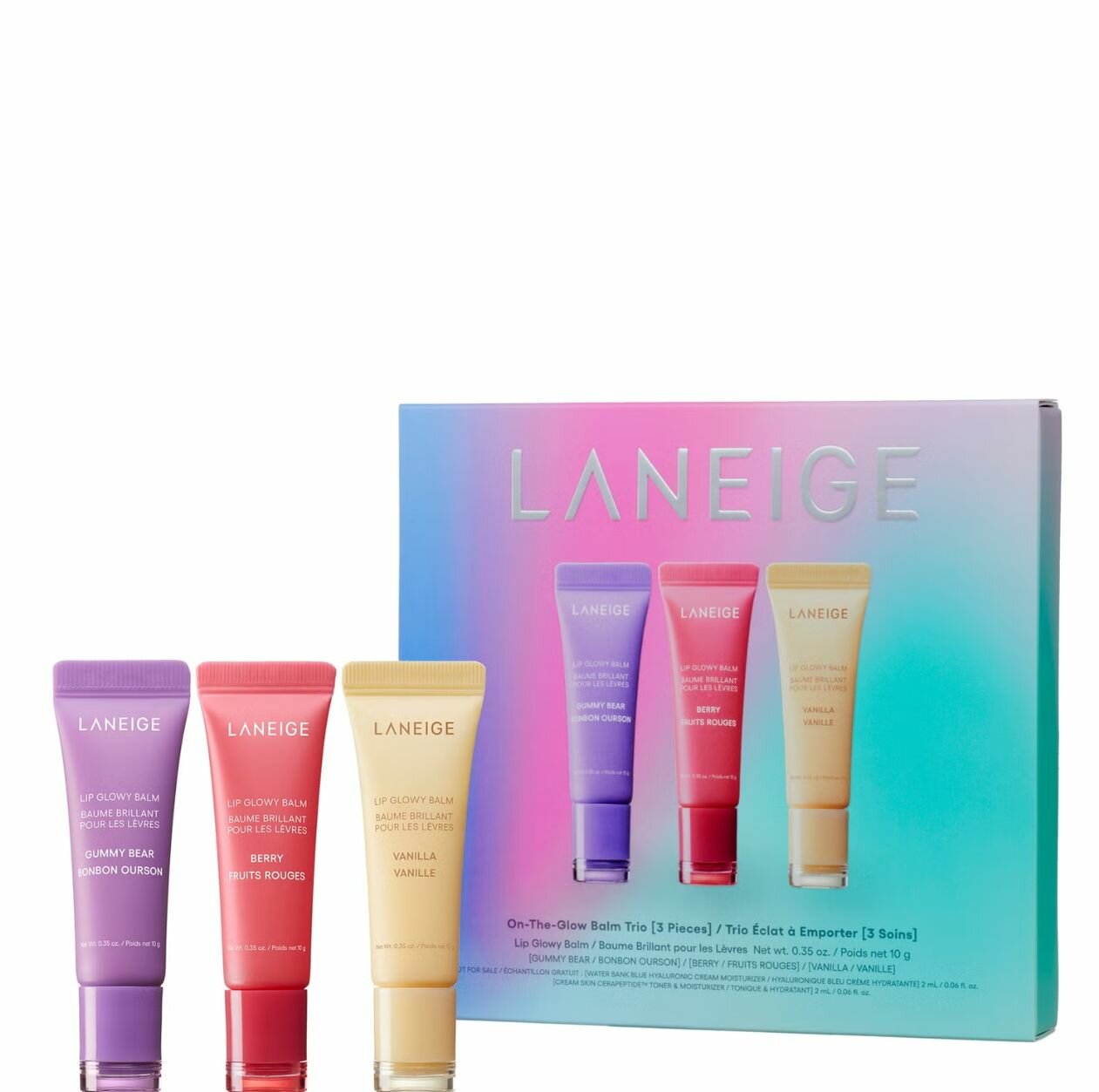 LANEIGE Набор бальзамов для губ On-The-Glow Balm Trio