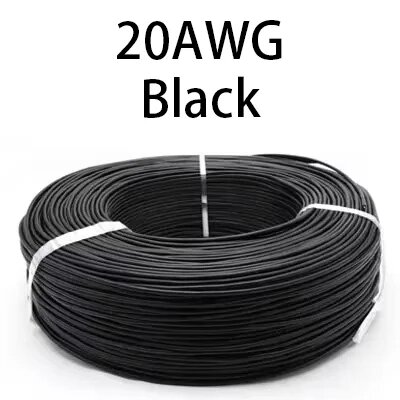 20AWG черный провод 20 метров, 4 cores