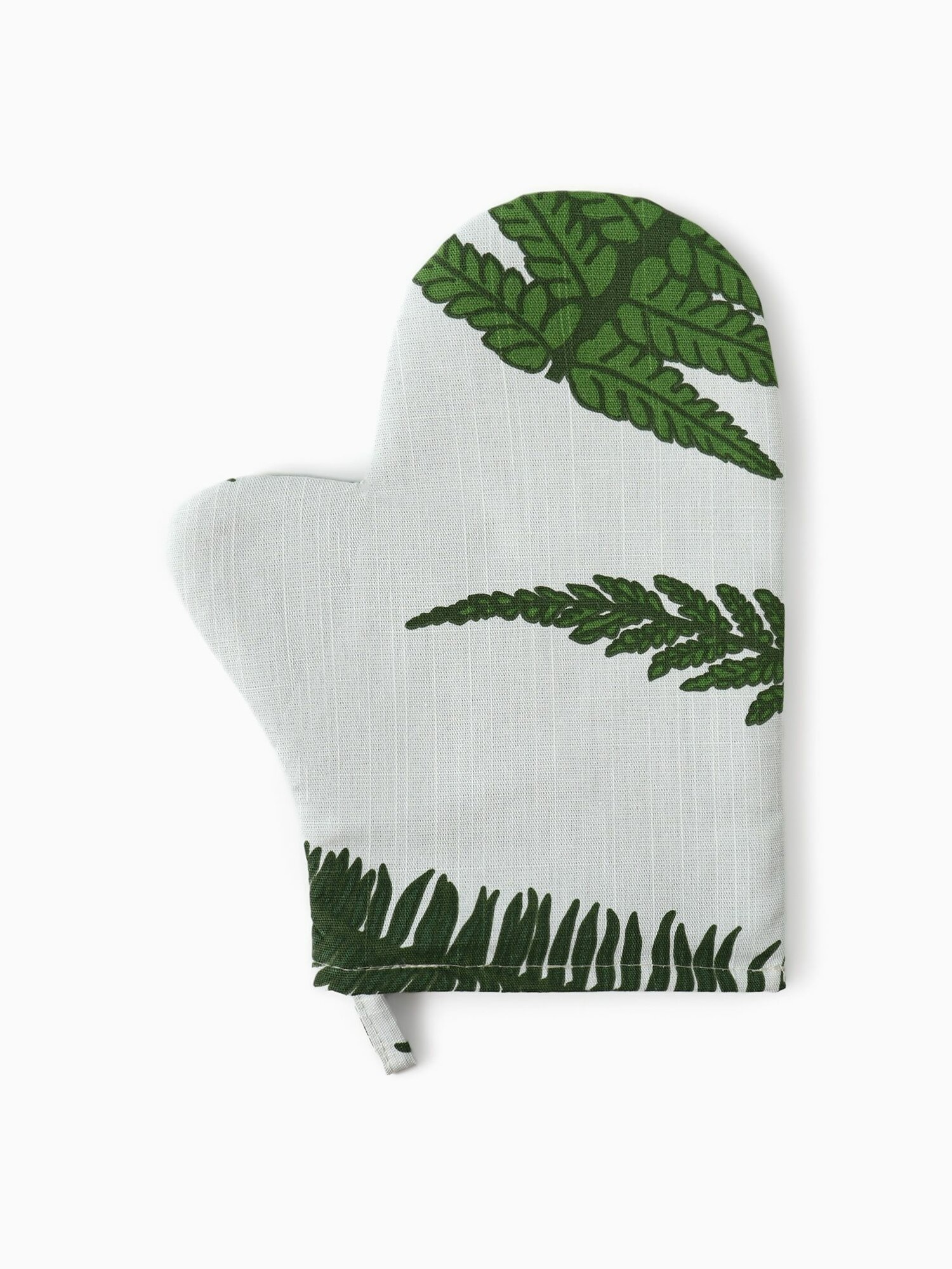 Варежка-прихватка Этель. Папоротник , 20 27 см, репс 220 г/м , 100% хлопок