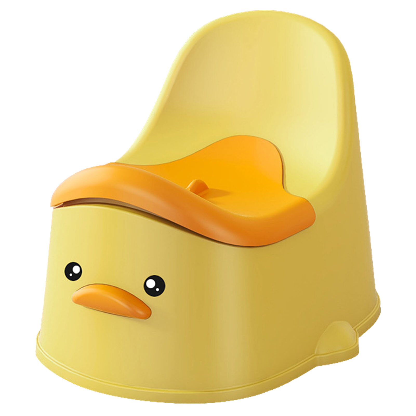 Детский горшок-туалет для приучения к горшку, симпатичная форма, закругленные края предотвращают скольжение, удобный детский горшок-туалет для малыша, желтый.