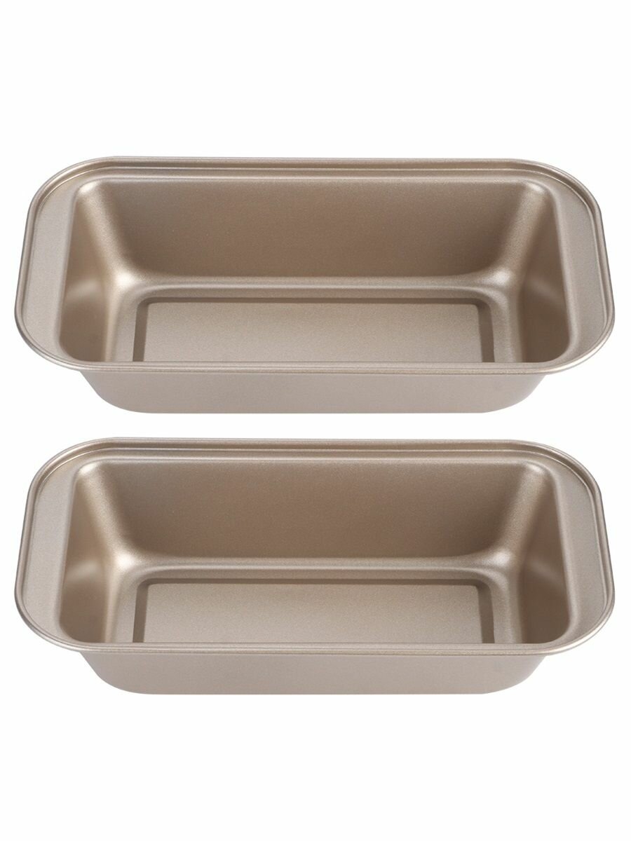 Прямоугольная форма для хлеба с антипригарным покрытием, углеродистая сталь с золотым покрытием, идеально подходит для выпечки тостов, тортов, кондитерских изделий, легко снимается и очищается