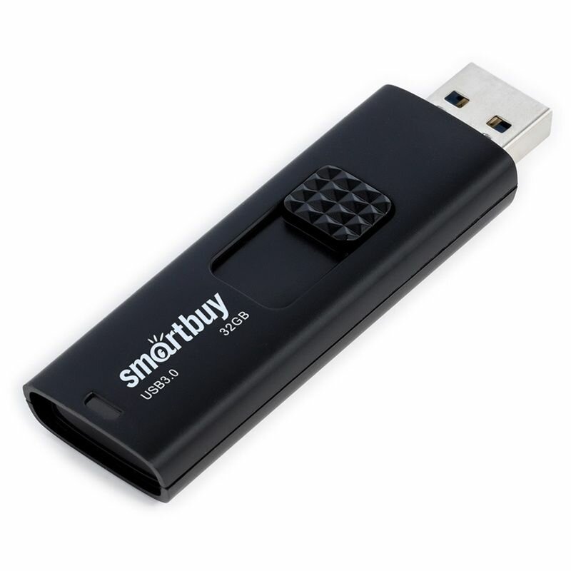 Флеш-накопитель SmartBuy "Fashion", 32 GB, USB 3.0, Flash Drive, черный (SB032GB3FSK)