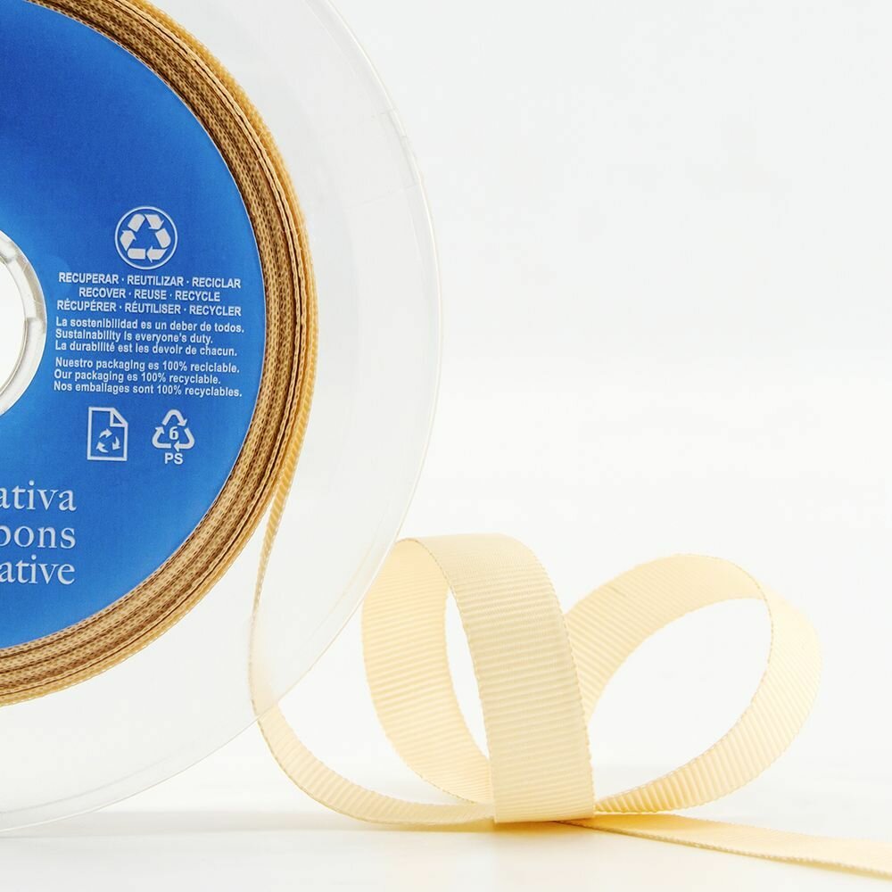 Лента репсовая SAFISA Цвет 21, Персиковый айвори, 10 мм, 25 м