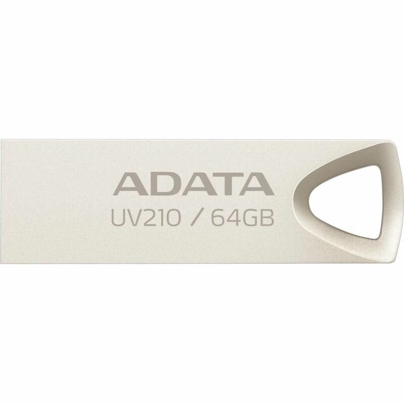 Флеш-память ADATA Серебристая, UV210, 64 Гб (AUV210-64G-RGD)