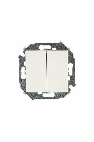 5 шт. Simon 15 Бежевый Выключатель 2-клавишный, 16А, 250В, винтовые зажимы