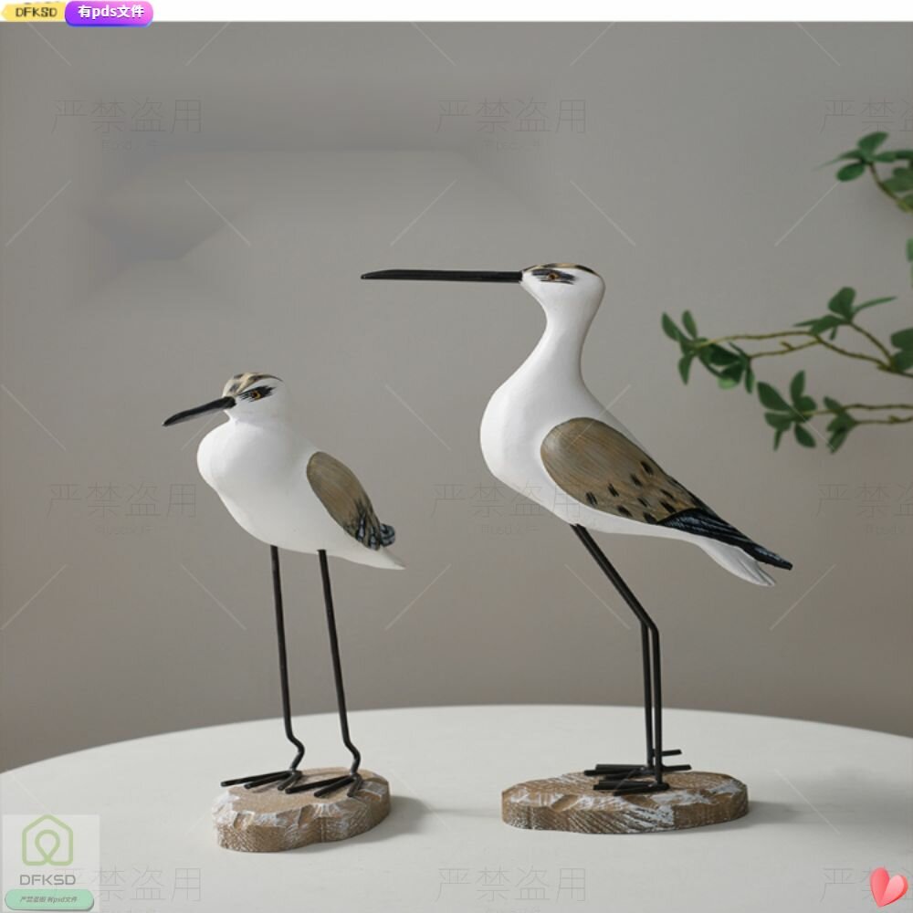 Фигурки, формы птиц, деревянные украшения, декор для дома 36cm пара