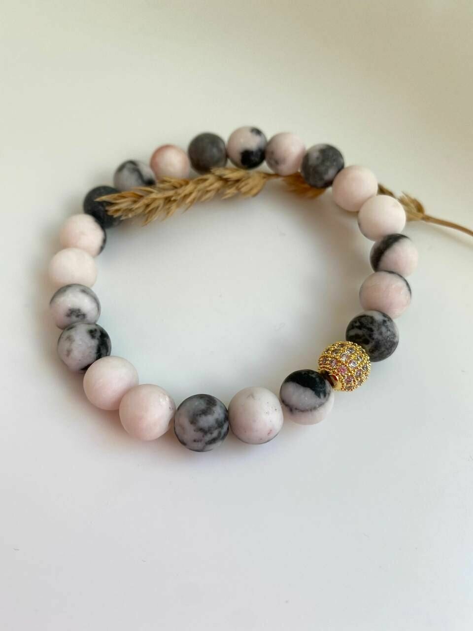 Браслет, циркон, металл