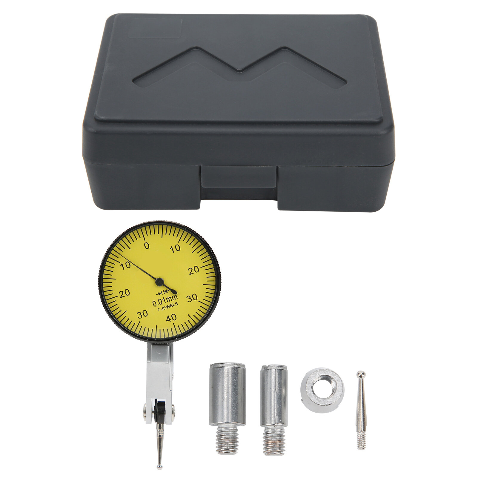 Высокоточный циферблатный индикатор, измерительный прибор из нержавеющей стали, диапазон измерения 0-0,8 мм.
