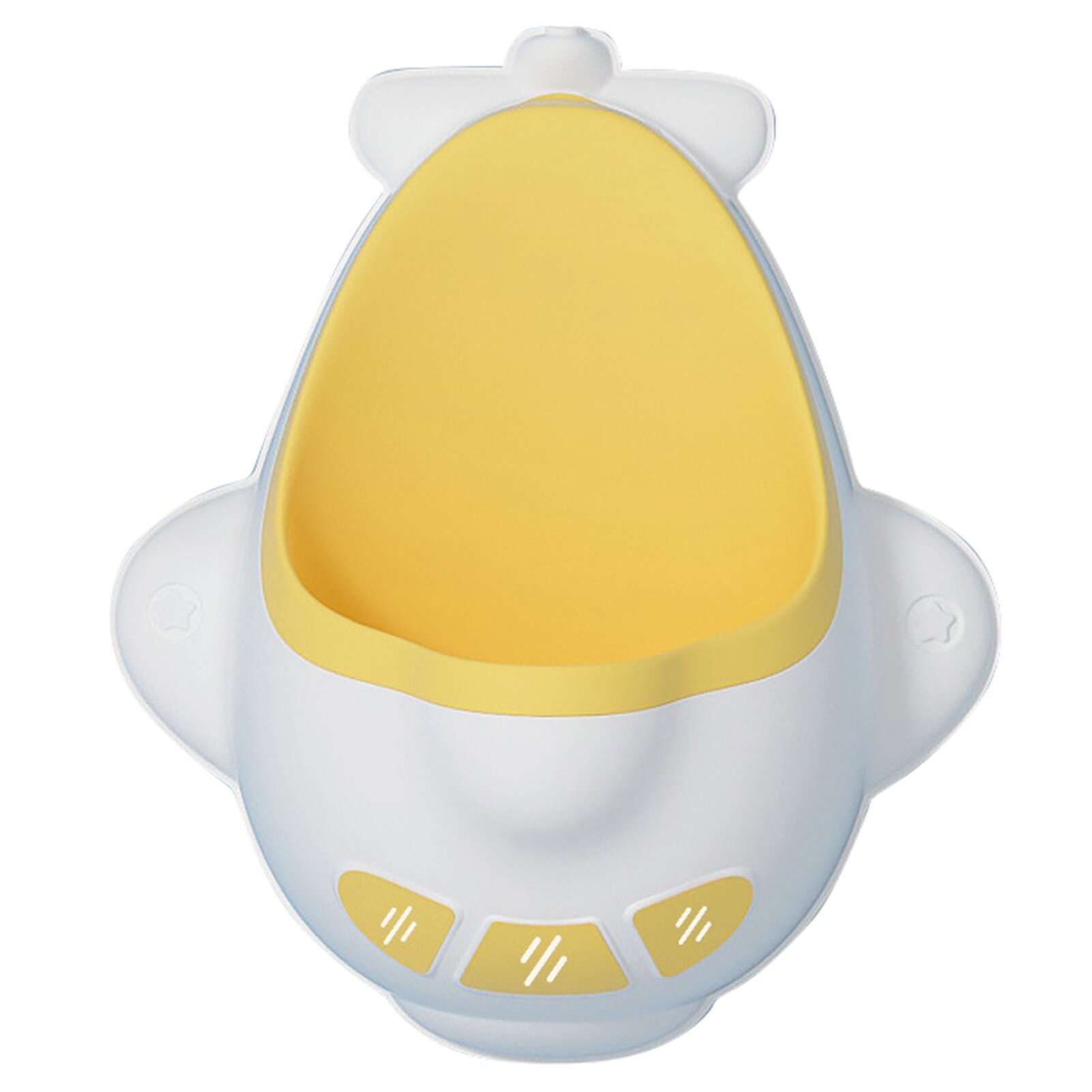 Детский писсуар для приучения к горшку, плоский, съемный, настенный, желтый.