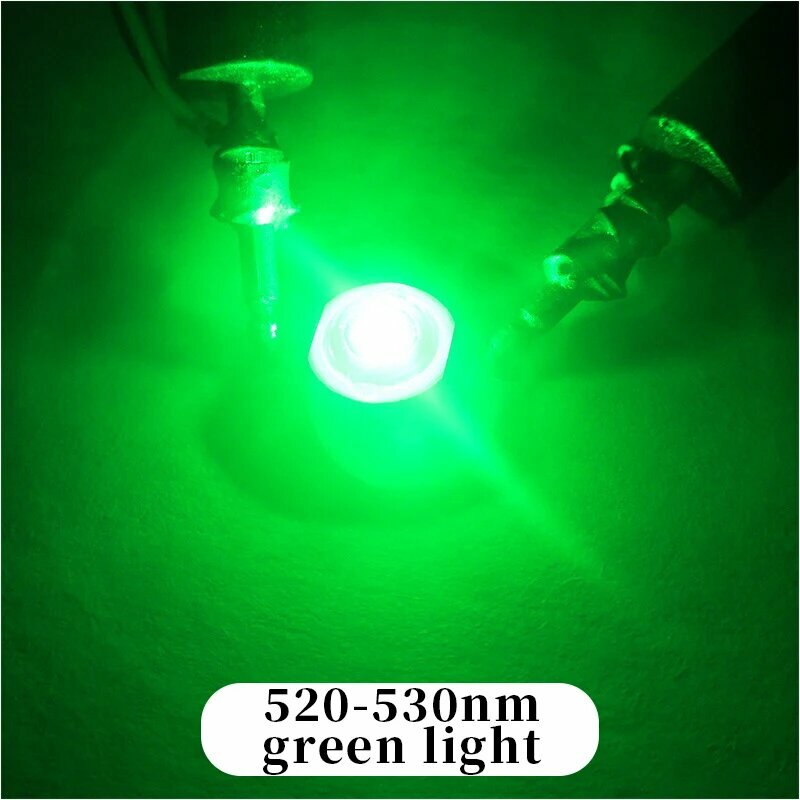 LEDXR LED CREE круглая светодиодная лампа 1/3/5 Вт полный спектр Изумрудный, 520-530nm, 10pcs, 3 Вт